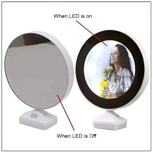 Magic Mirror poto frame with LED light working on battery and also work ...
