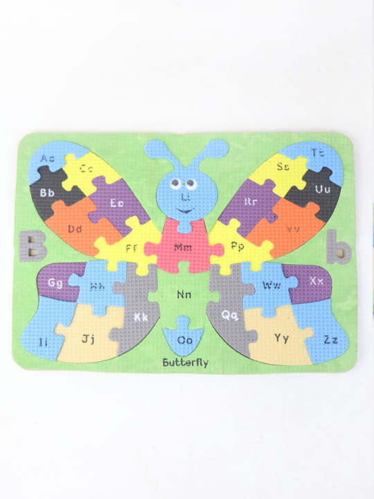 Cut Price Matt Foam Alphabet Puzzle Board Butterfly Shaped | Daraz.pk
