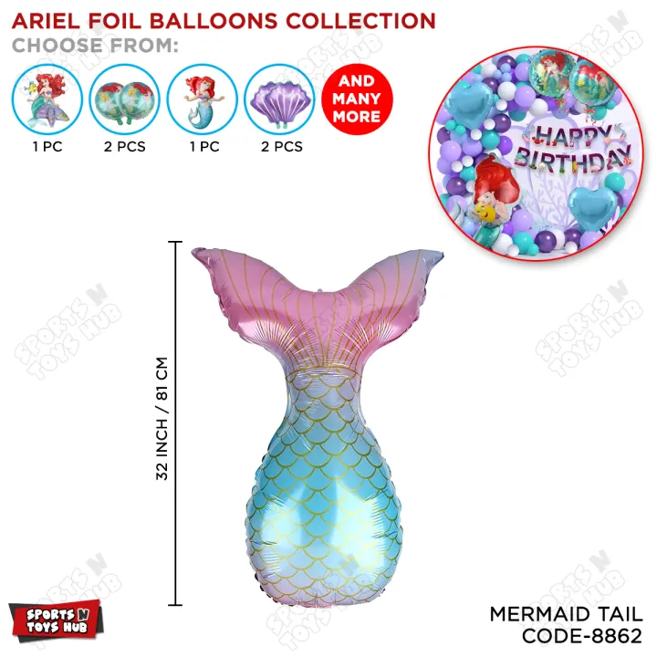 Ariel Foil Balloons Collection Marine Life Foil Balloon Collection ...