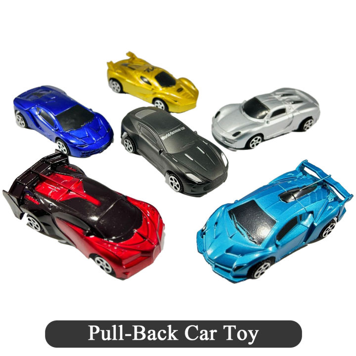 6 Pcs - Unbreakable Lamborghini Sport Racer Pull Back Cars Toy For Kids ...