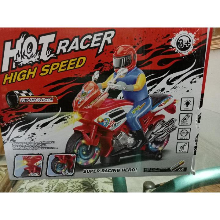 Hot Racer High Speed - Heavy Bike toy - Light n Music - Bump n Go ...