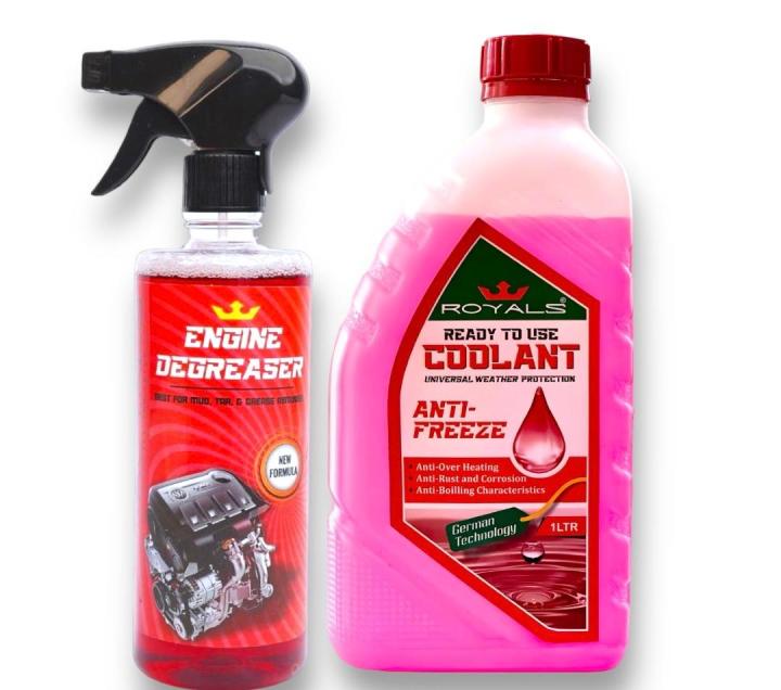 Royals Car Coolant Red With Engine Decreaser - Anti Freeze Coolant With ...
