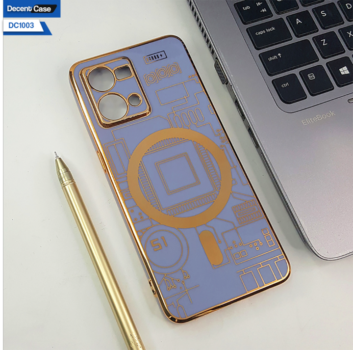 Oppo F21 Pro 4G Cover Golden Fashion Circuit Diagram Fancy Case | Daraz.pk