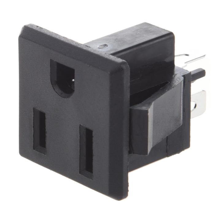AC 125V 15A Panel Mount US Outlet Socket Black | Daraz.pk