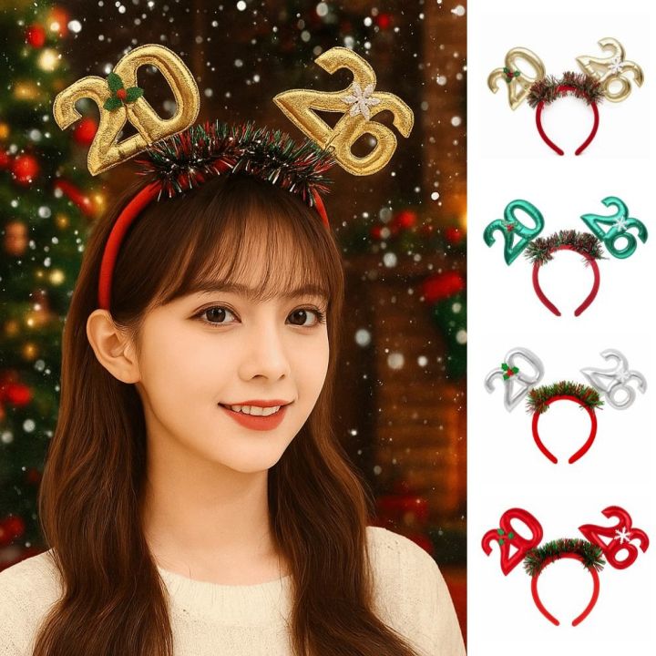 Party Decoration Sequin 2026 New Year Headbands Star Number Christmas ...