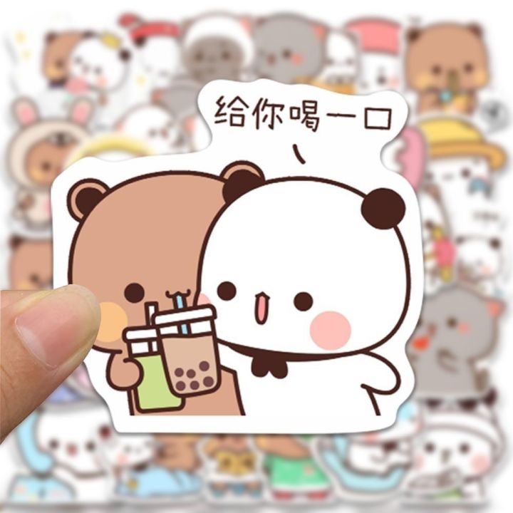 Lovely Little Panda Bubu And Dudu Stickers Waterproof Funny Bubu Dudu ...