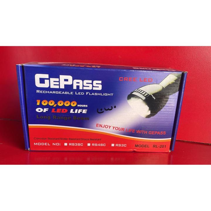 Gepass Rechargeable LED Flashlight, 100,000 Hours of LED Life, Long ...