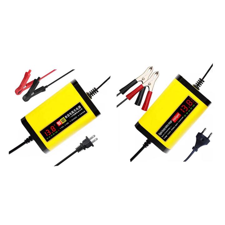 12V 8A 24V 4A Lead-acid Battery Charger LED Display Intelligent for Car ...