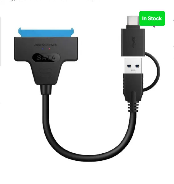 USB 3.1 Type-C & USB 3.0 to SATA Hard Drive Adapter | Dual USB ...