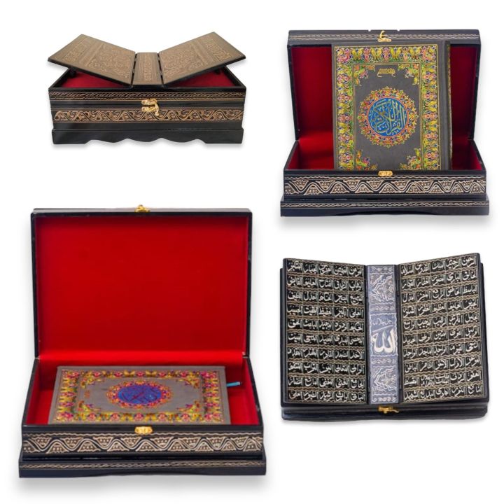 Wooden Holy Quran Box - Lacquer Art Work Holy Quran Box - Best ...