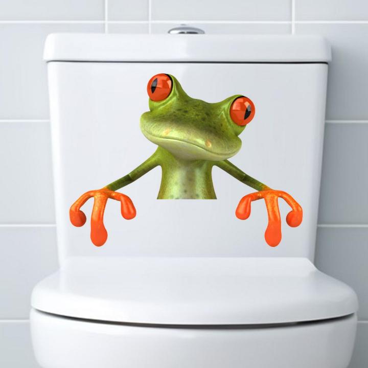 Colorful Toilet Seat Stickers Adorable Frog Toilet Sticker Waterproof ...