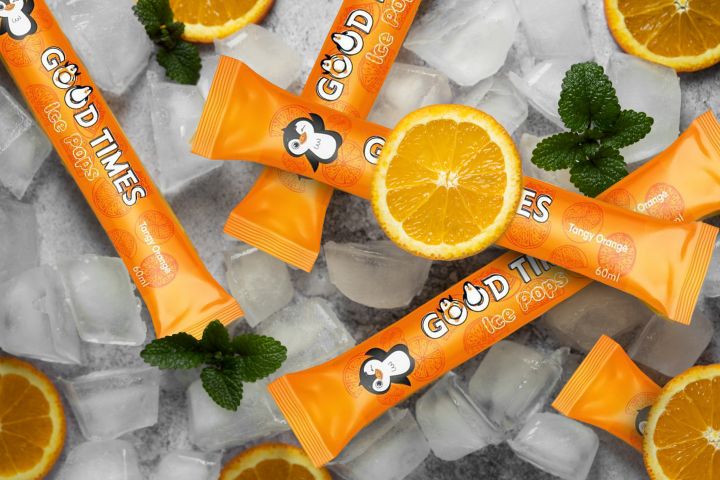 Pack Of 12 Mouthwatering Ice Pops Flavor Tangy Orange, Ice Lolly ...