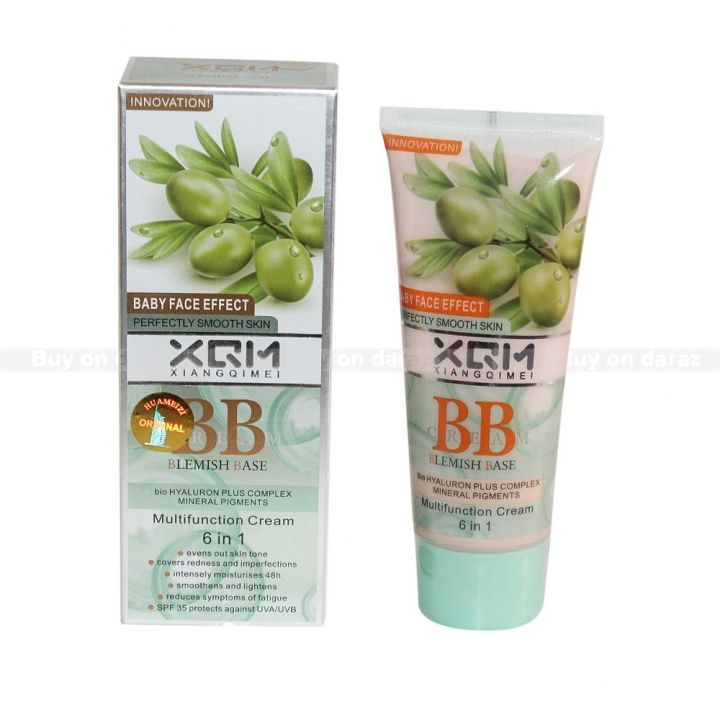 BB Cream Blemish Base 6 in 1 - Olive - Multifunction Cream Baby Face Foundation Effect With SPF ...