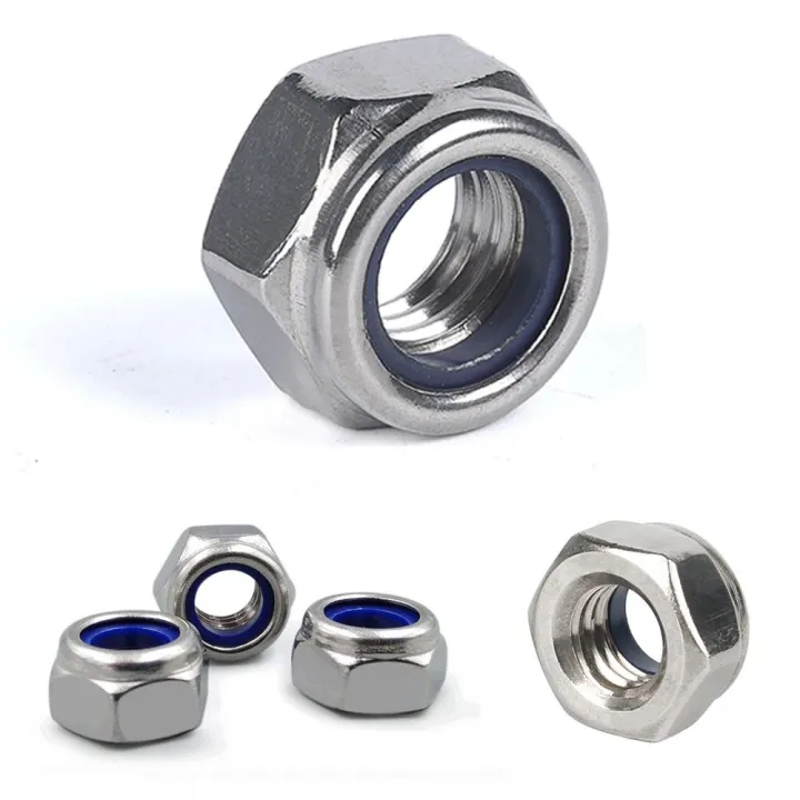 M3 M4 M5 M6 M8 M10 M12 to M24 DIN985 Nylock Fasten Hexagon T Type Screw ...