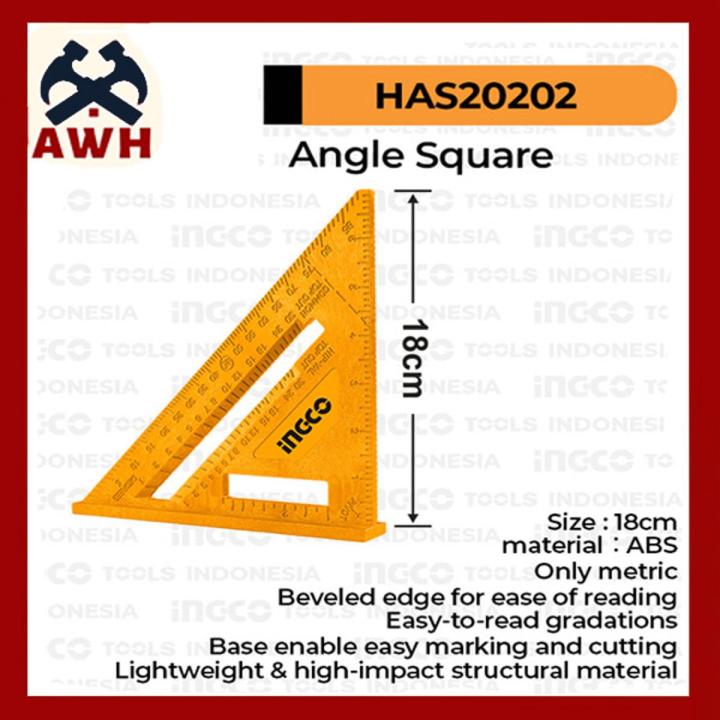 INGCO Angle Square 7x7" Beveled edge-Angle square , speed square , 90 ...