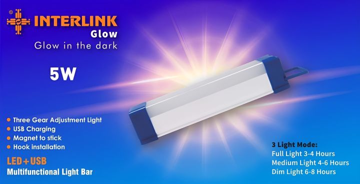 Interlink Glow LED Light - 5W USB Charging + Magnet | Daraz.pk