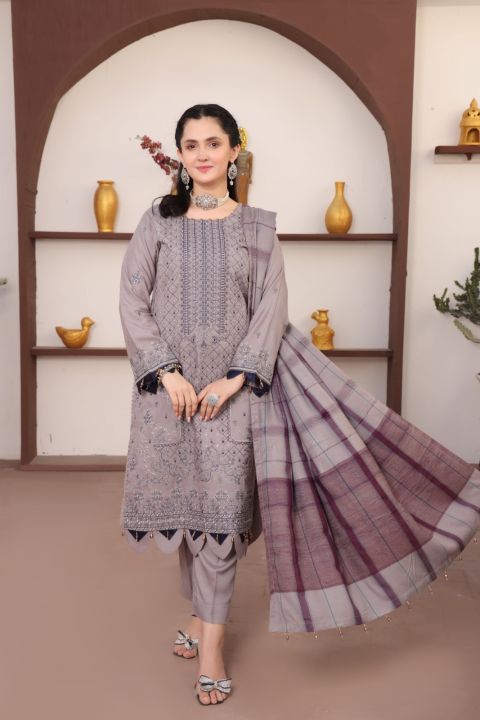 Dr Haris Delilah MULTI-COLOUR 3 Piece Unstitched Doriya Suit for Women ...