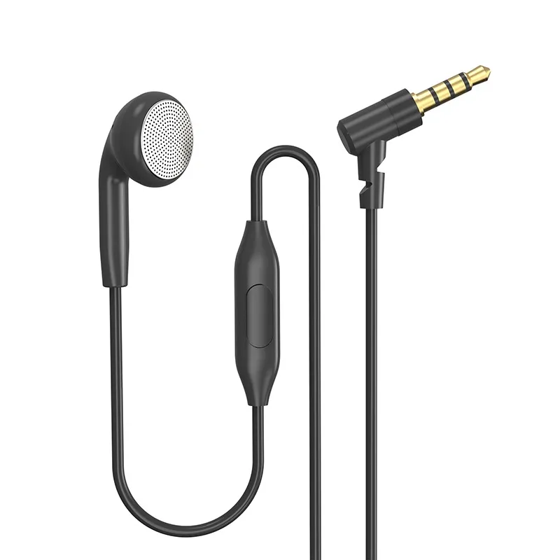 (New) Single Side Subwoofer Wired Earphone 3.5mm With Mic Elbow Head ...