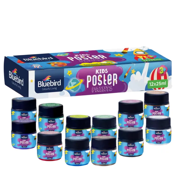 Bluebird Premium Poster Paints Set - Vibrant Colors for Stunning ...
