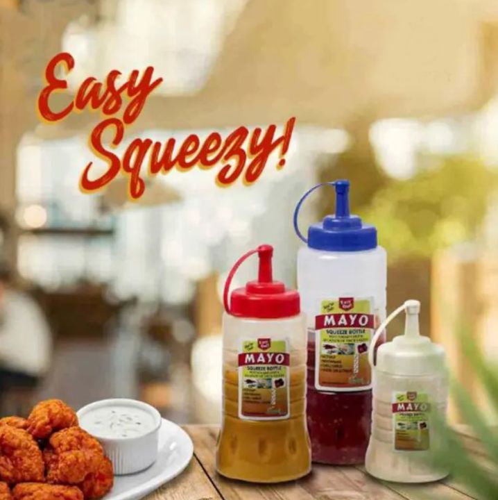Pack of 3 Squeeze Mayo Ketchup Bottle Squeeze Squirt Bottles with Twist ...