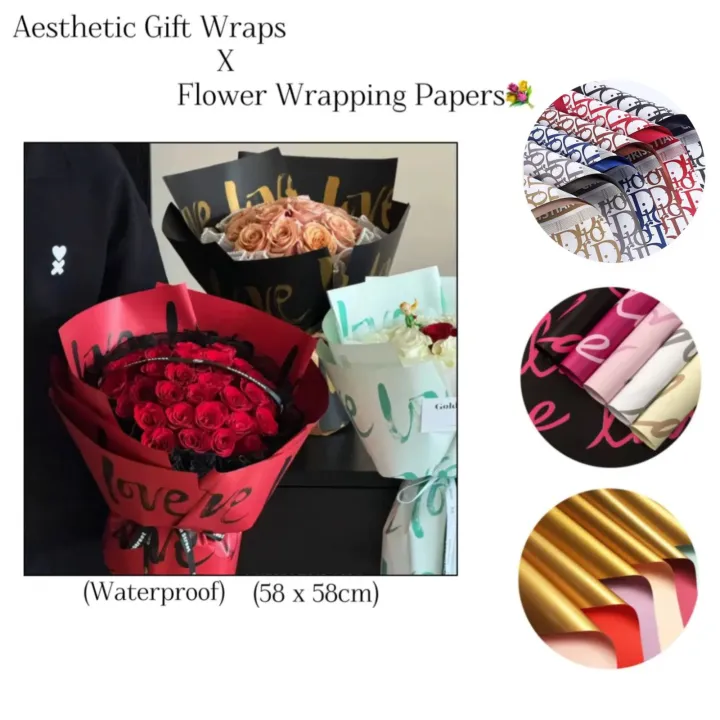 Flower bouquet sheets pack of 5, Flower wrapping paper,Flower Bouquet ...