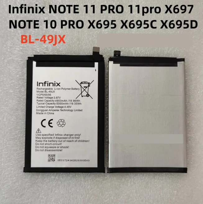 Infinix Note 10 Pro / Note 11 Pro Battery Replacement BL-49JX Battery ...