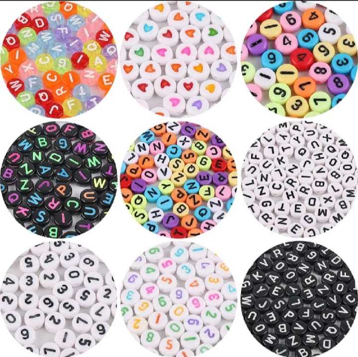 Letter Beads for Bracelets, Jewelry Making, Keychains, DIY Crafts ...