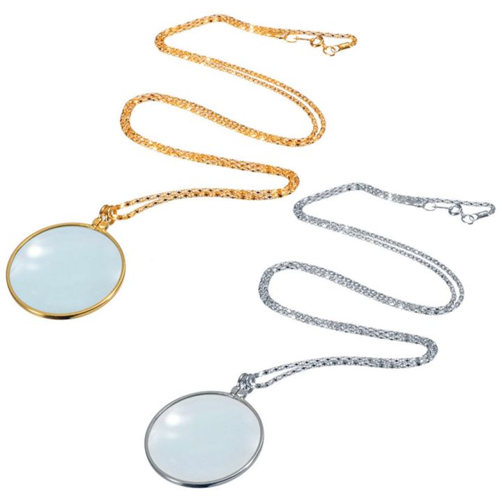 Portable Utility Monocle Unique Lens Necklace 5x Magnifier for Reading ...