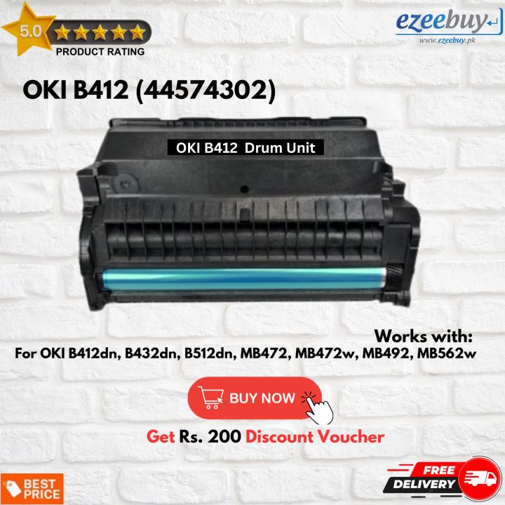 OKI B412 44574302 Black Laser Drum Unit | Daraz.pk