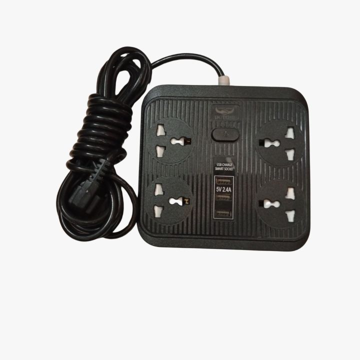 Smart Extension lead board with 3 USB port and 10 feet long wire | Daraz.pk