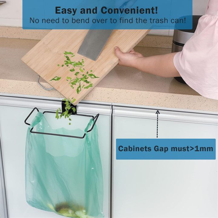 Sturdy Iron Kitchen Garbage Bag Holder Hook, Large-Diameter, Durable ...