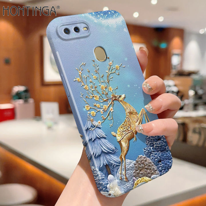 Hontinga for OPPO A5S A7 A12 A12S Back Cover ELK Lucky Deer All ...