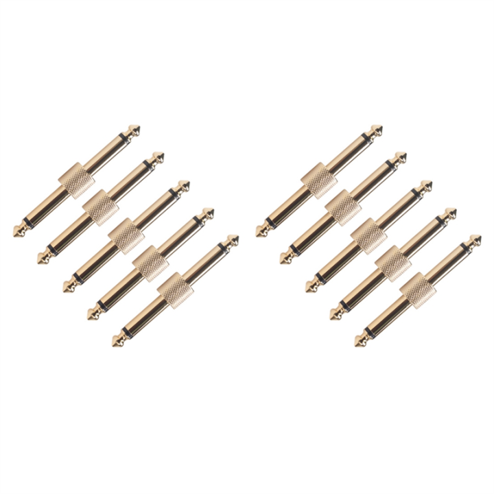 10Pcs 1/4 Inch 6.35 mm Guitar Effects Pedal Connector Coupler Jack ...