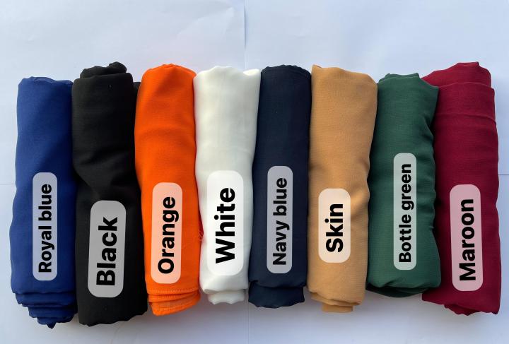 Trending Modern Plain Basic Color Imported China Chiffon Georgette ...