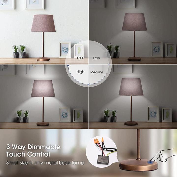 Touch Lamp Switch 2 Pack,Touch Lamp Control Module for Dimmable LED ...