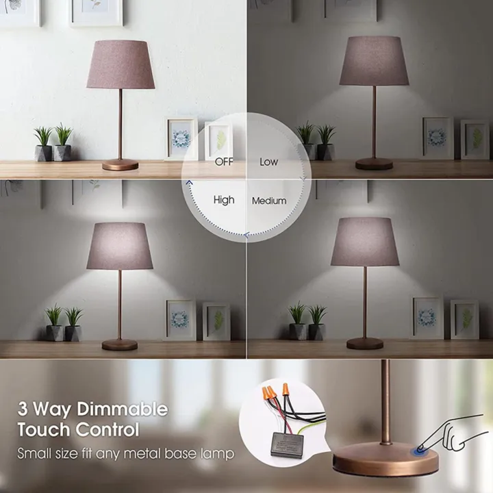 Touch Lamp Switch 2 Pack,Touch Lamp Control Module for Dimmable LED ...