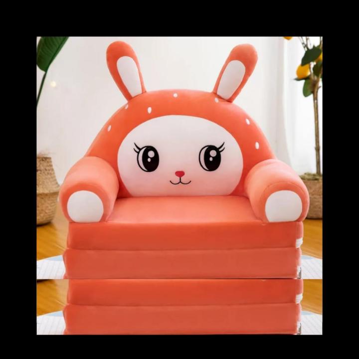4 layer Cute Children seat kids cartoon sofa Foldable Sofa bed 2in1 ...