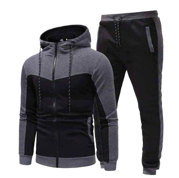FLEECE TRACKSUIT FOR MENS WITH HOODED NECKLINE ( Trouser + Zipper ...