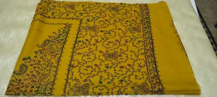 Winter Stoler Kashmiri 4 Border Hand Embroidered stolers pure wool ...
