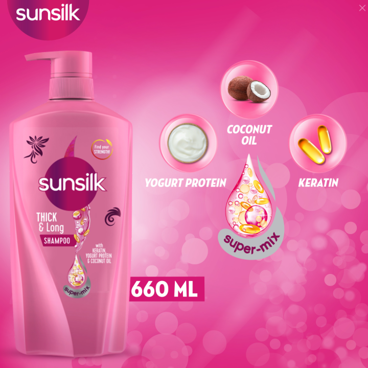 Sunsilk Shampoo Thick & Long - 660ML | Daraz.pk
