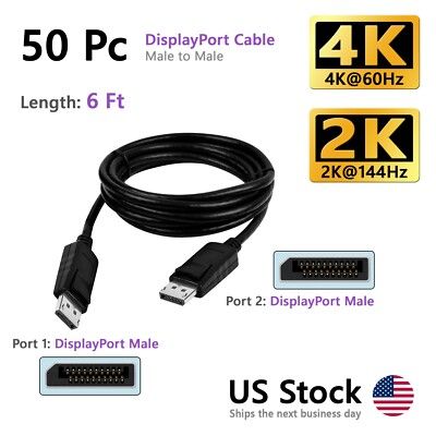 Branded Displayport to Displayport cable high quality 4k resolution ...