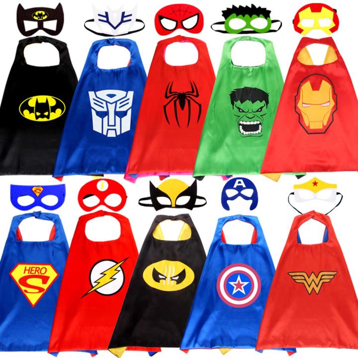 Anime Superhero Iron Man Spiderman Hulk Captain America Capes and Mask ...
