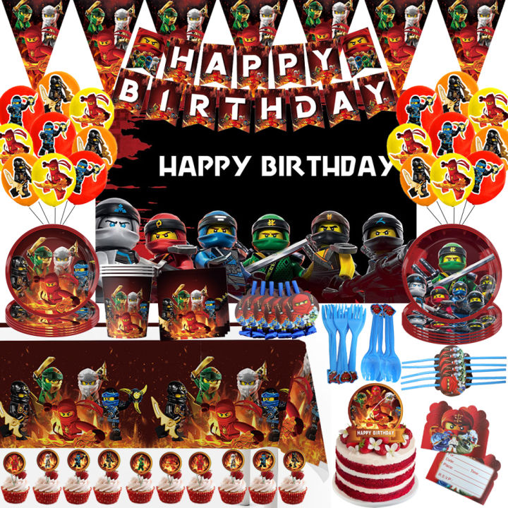 Cartoon Ninja Theme Birthday Party Decorations Disposable Tableware ...