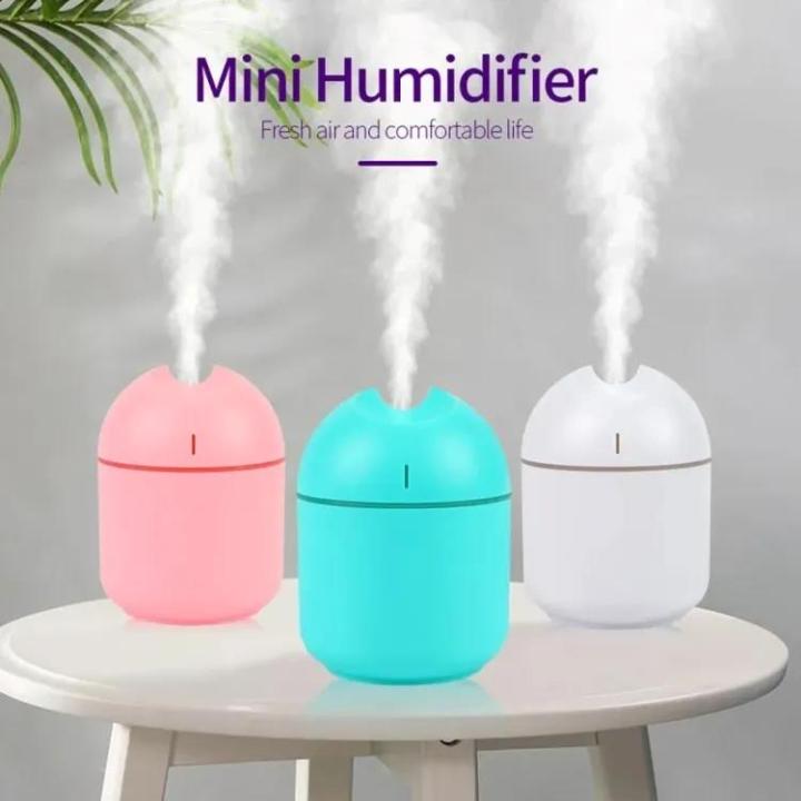 Portable USB air humidifier with warm LED outline | Perfect for home ...