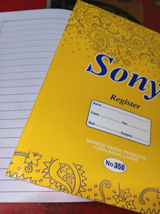 "Sony Register No. 350 – Single Line Notebook for Students & Office Use ...