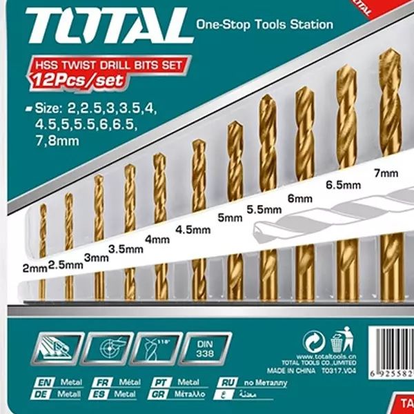 NS - Total TACSD0125 HSS Twist Drill Bits Set | Daraz.pk