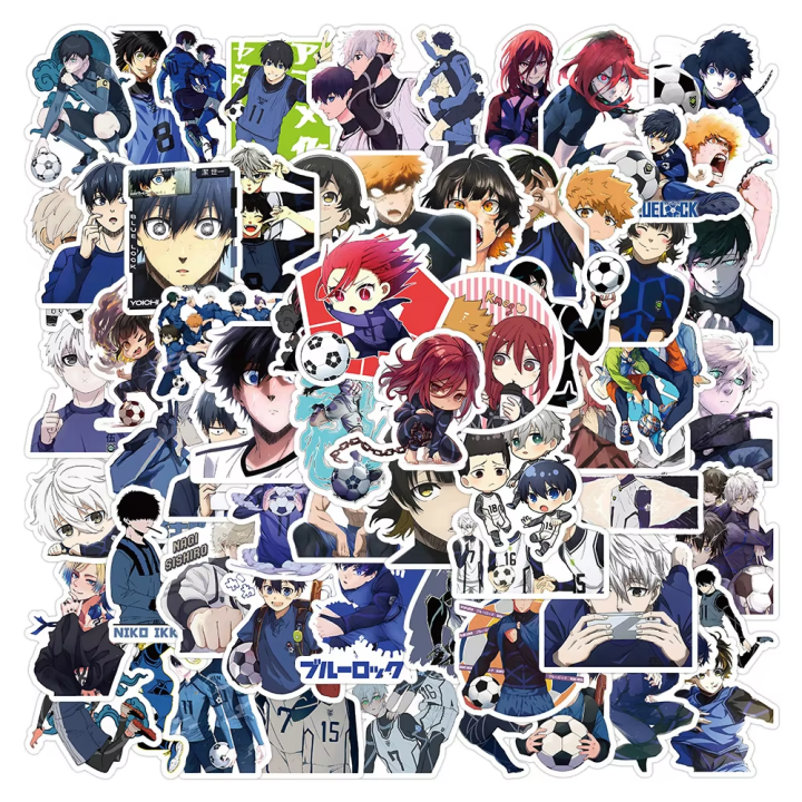 10/30/50 PCS Blue Lock Anime Stickers | Football Graffiti Decals ...