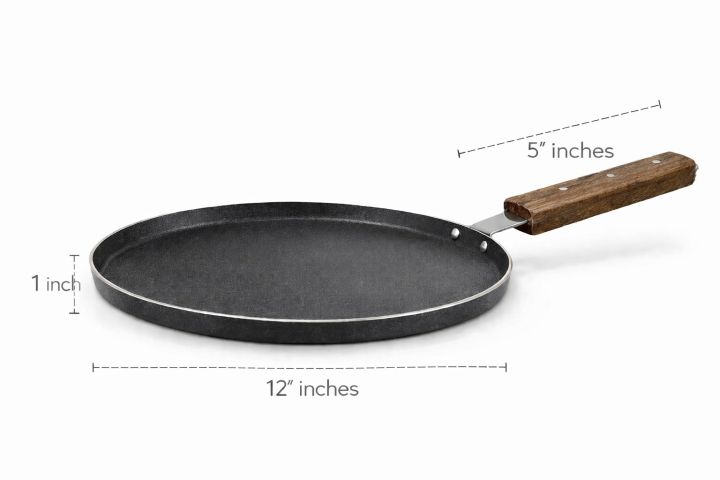 NestOra 12 13 14 Inch Non Stick Hot Plate Tawa | Roti Paratha Tawa ...