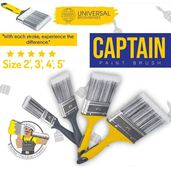Captain Paint Brushes For Wall, Ceiling, and All Paint Works | Daraz.pk