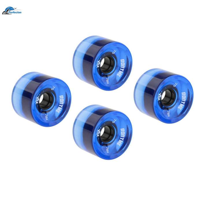 Skateboard Wheels, 5.1cm Thick PU Long Board Wheel High Strength Wheels ...